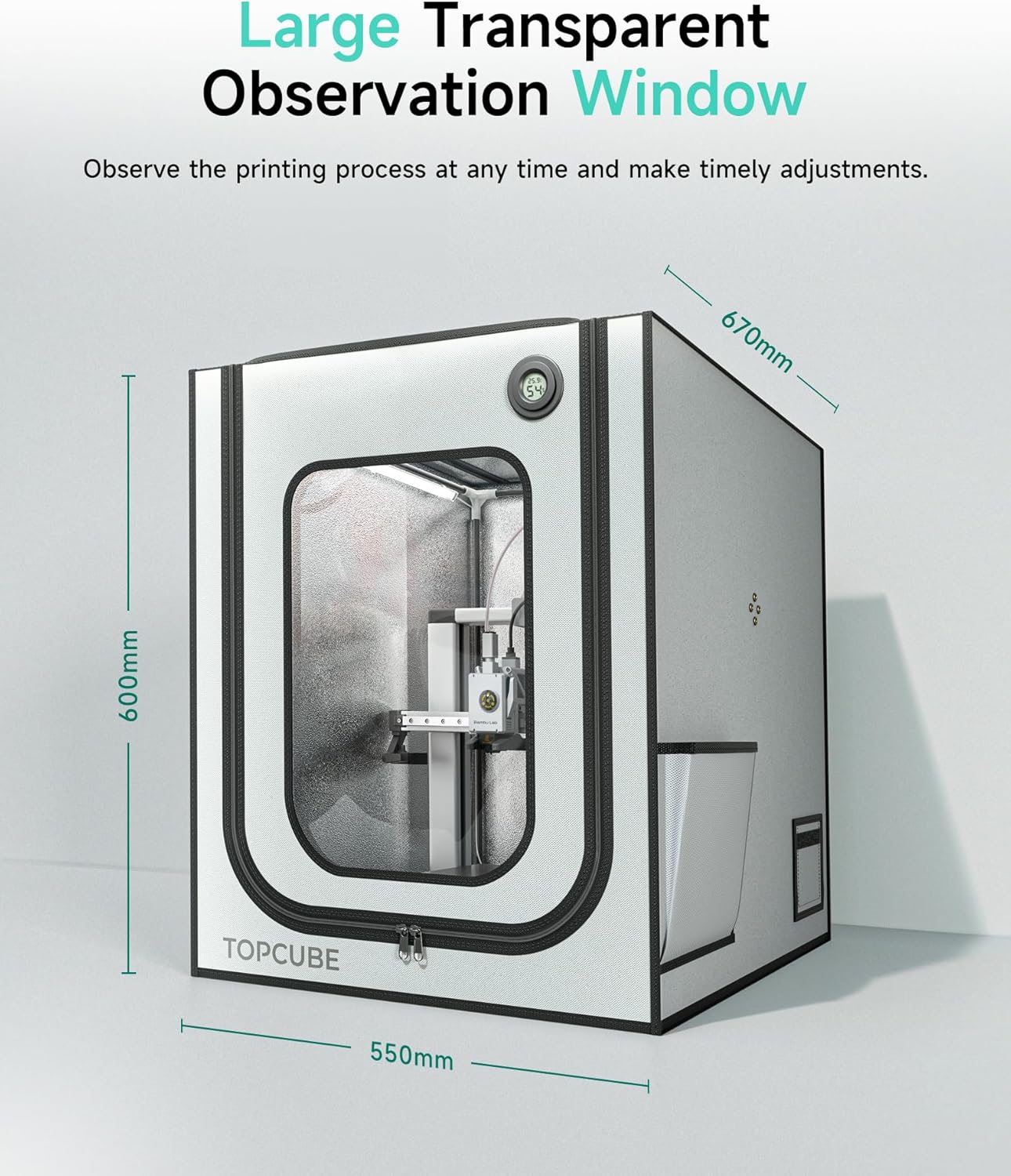 TopCube Bambu Lab 3D Printer Enclosure for Bambu Lab A1/A1 Mini, with